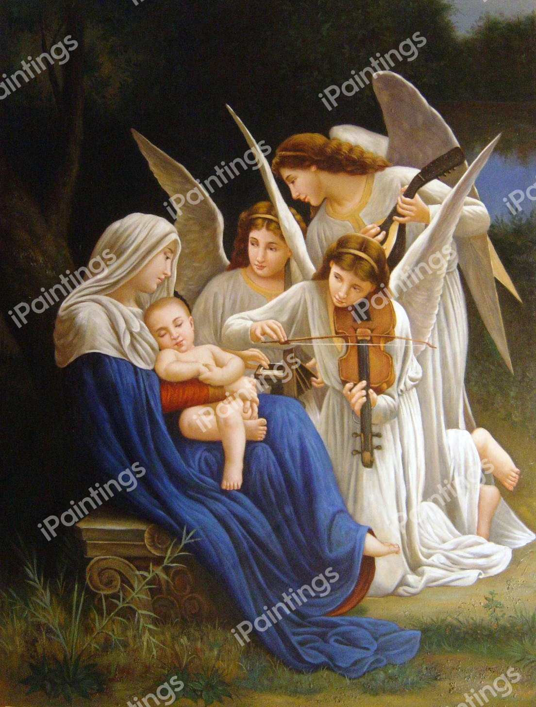 A Song Of The Angels Painting Reproduction by William-Adolphe ...