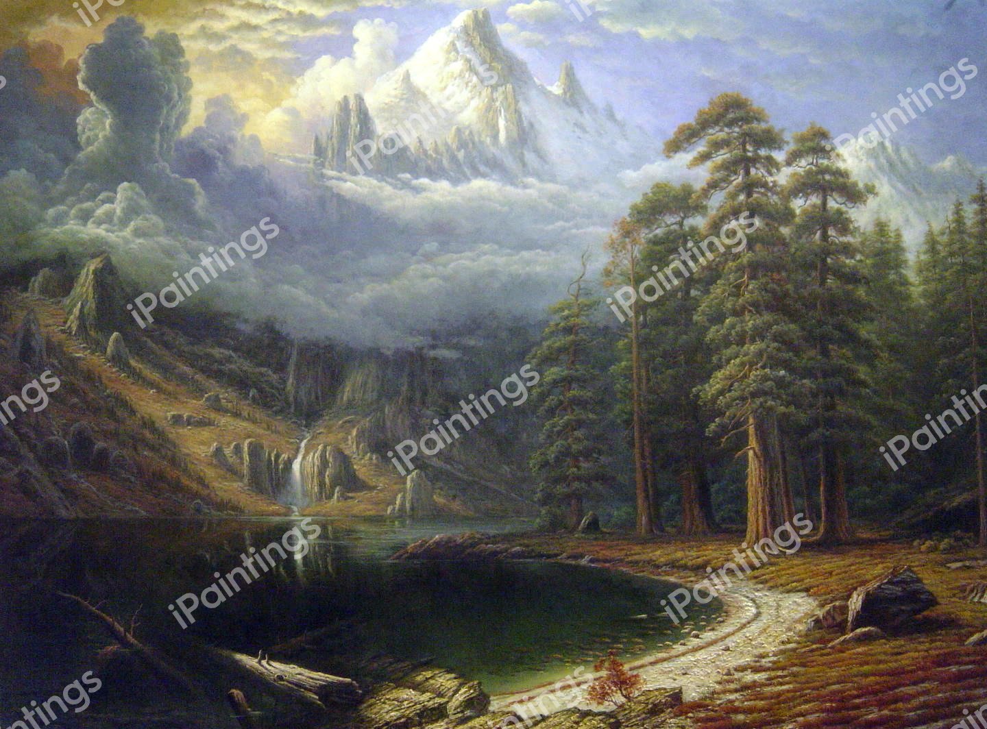 At Mount Corcoran Painting by Albert Bierstadt Reproduction ...