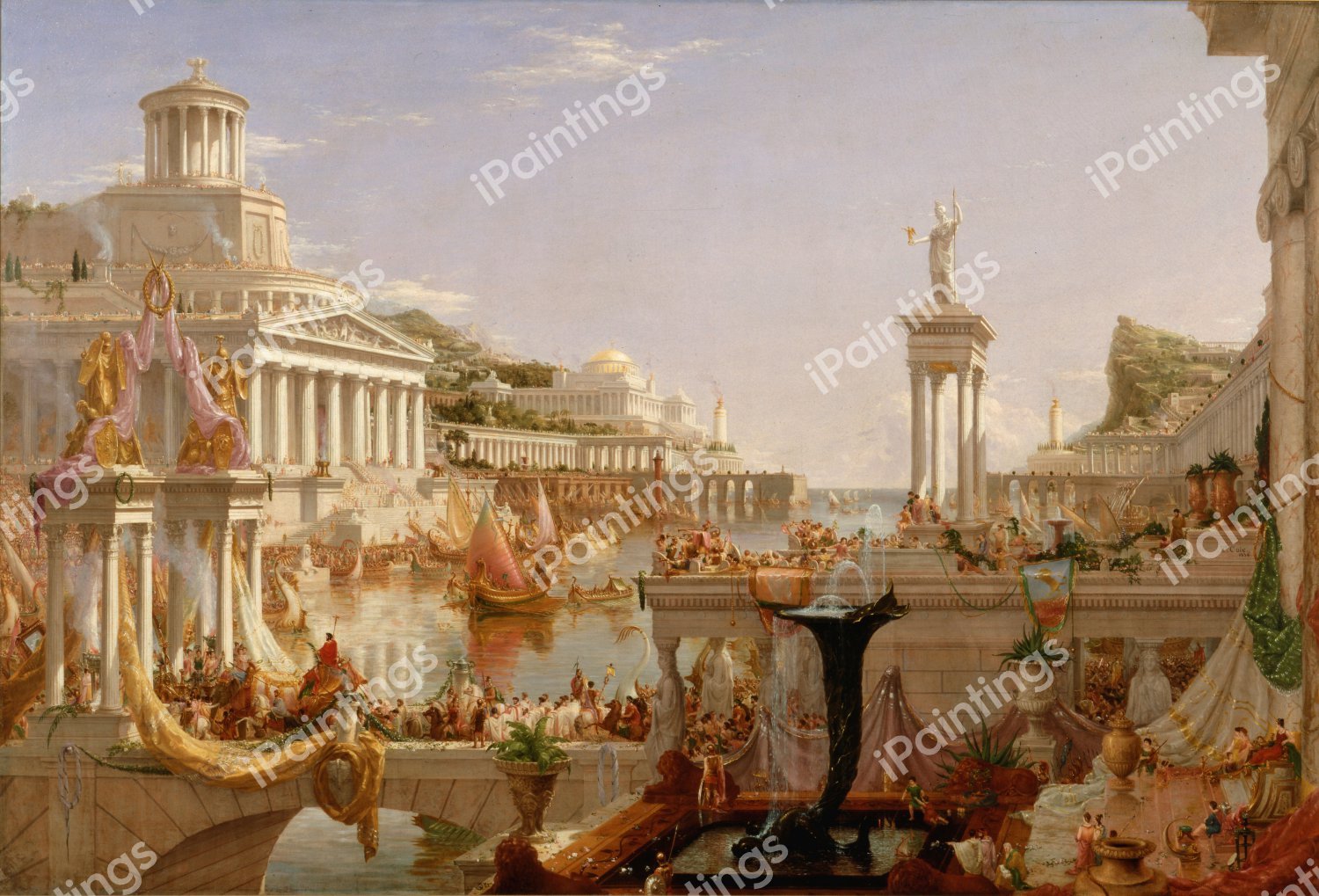 Consummation - The Course of the Empire Painting by Thomas Cole ...